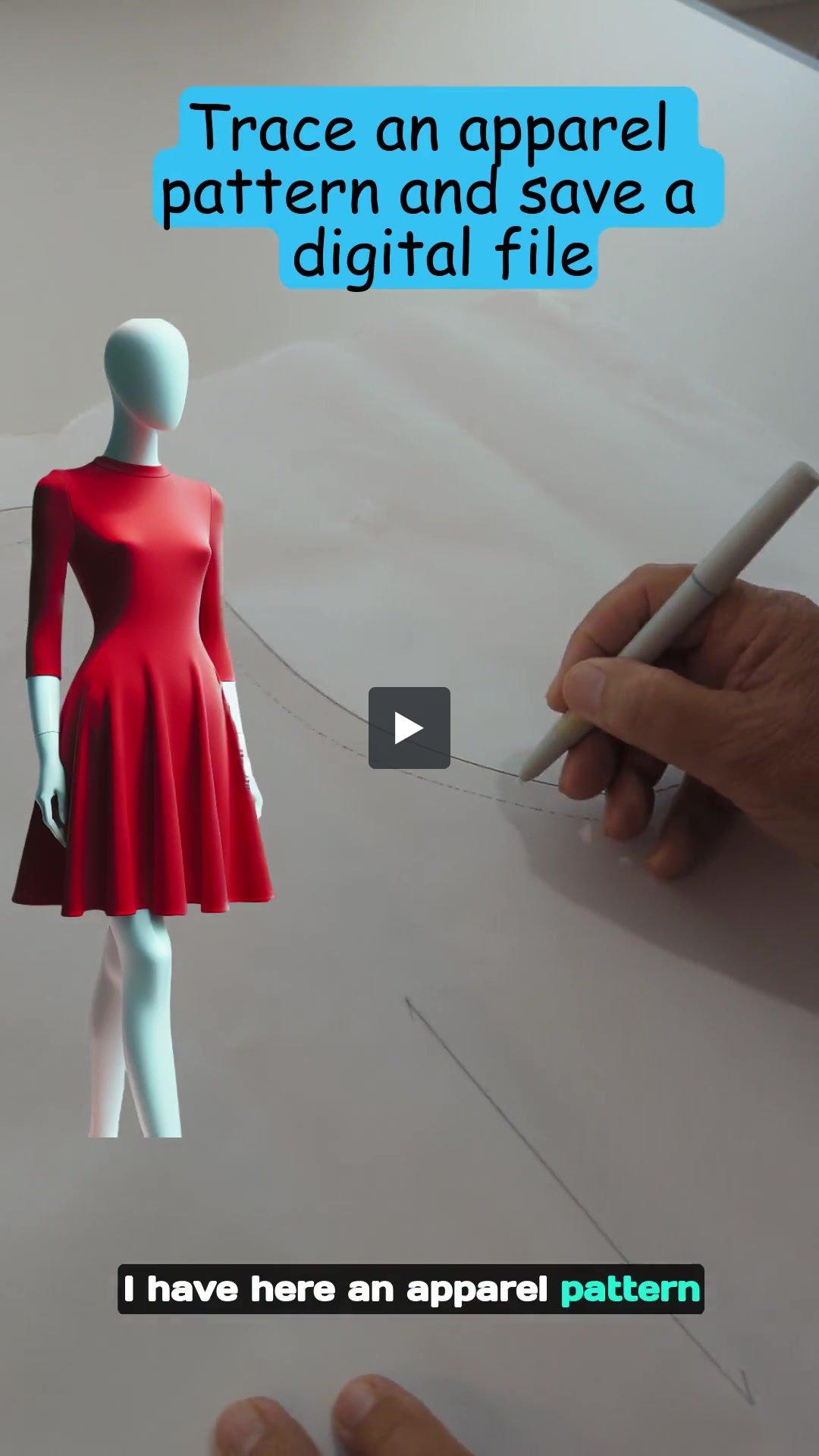 Trace an Apparel Pattern and Save a Digital file.mp4 (1) V2 | The Logic ...