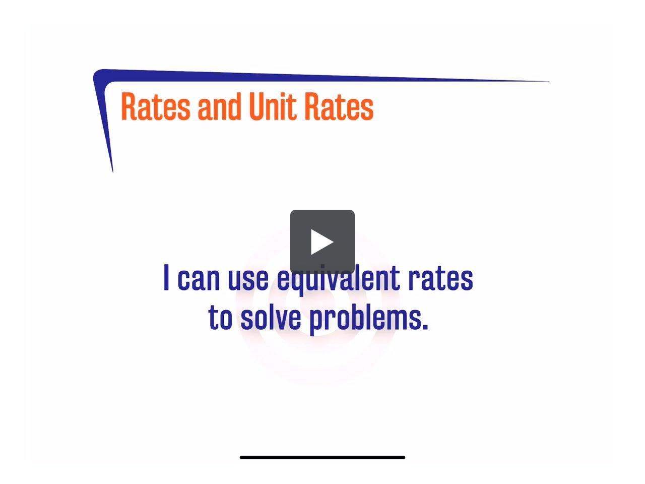 OR 1.2.3 Rates and Unit Rates | edgems