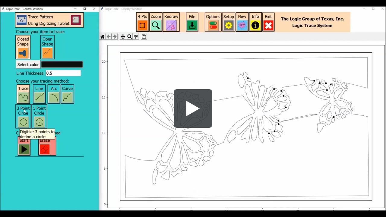butterflies on barn board using Logic Trace 2022 | Stan Kern