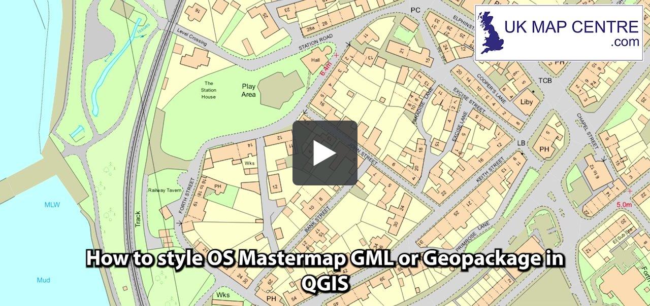 How to style OS Mastermap GML or Geopackage custom areas using QGIS | UK Map Centre