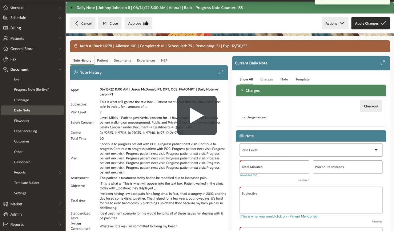 Physical Therapy Software Demo Videos