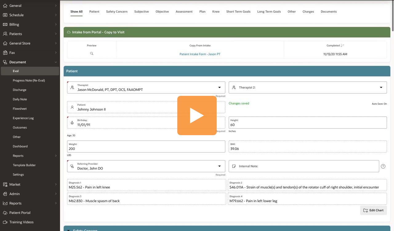 Physical Therapy Software Demo Videos