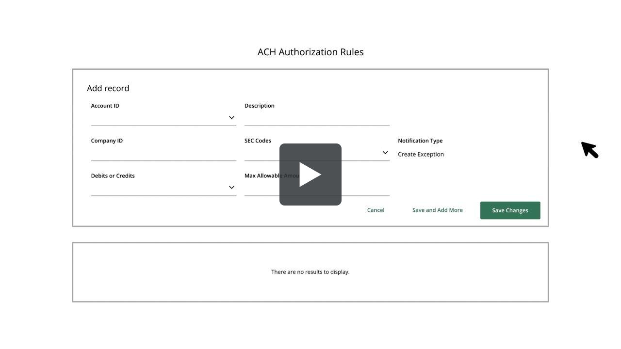 ACH Authorization Rules