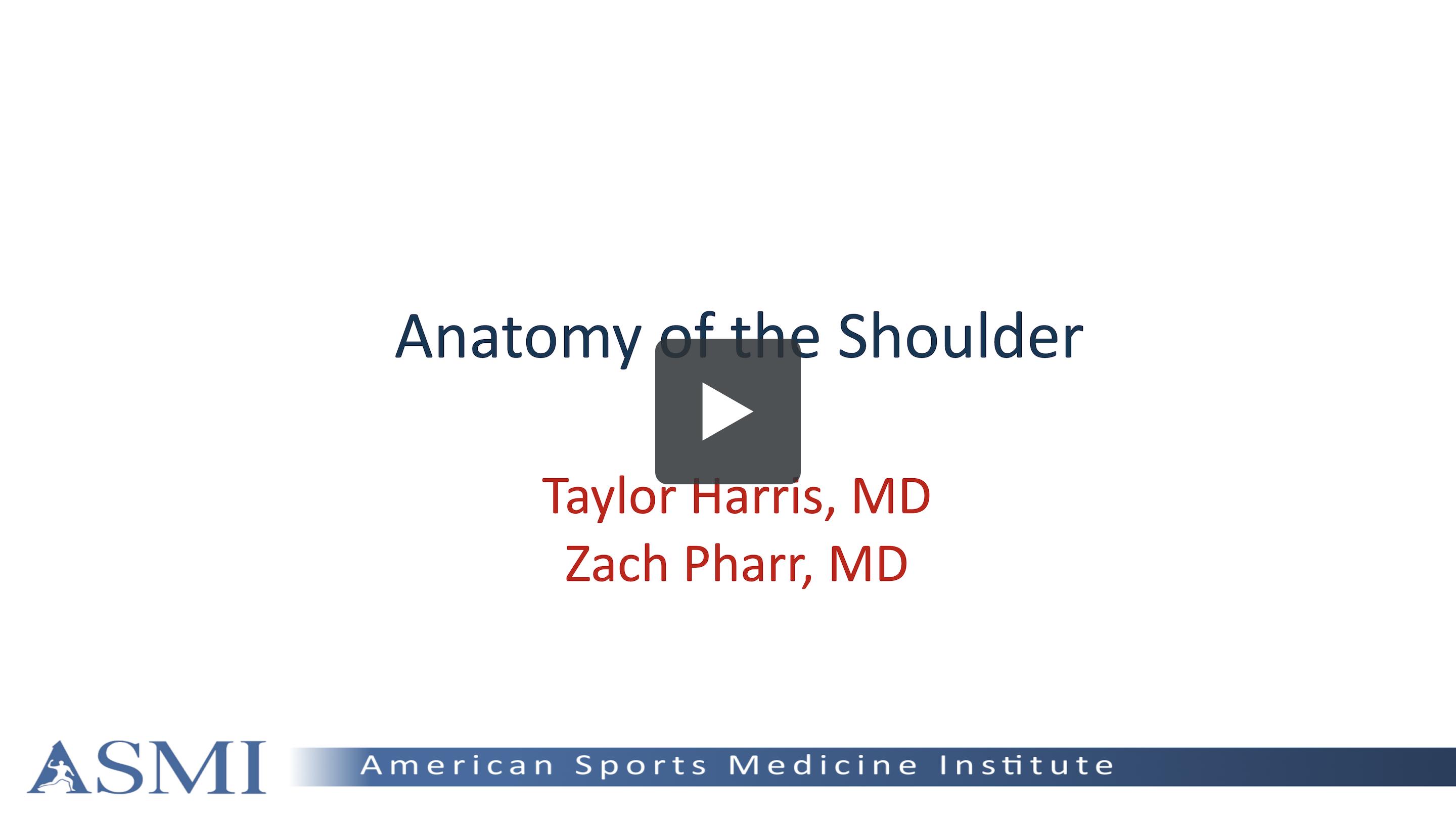 Shoulder Anatomy | American Sports Medicine Institute Video Content
