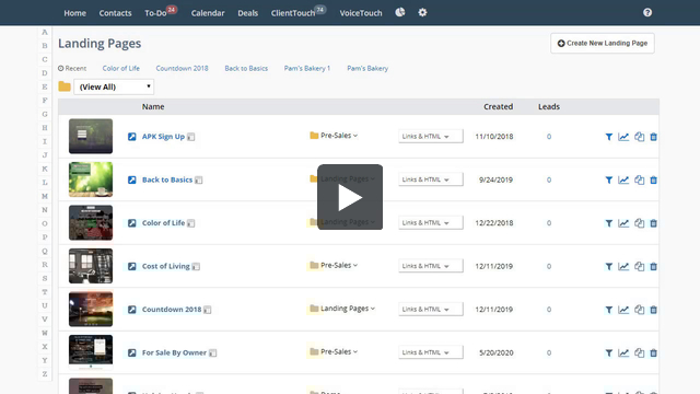 Landing Pages - Progressive (Advanced) - AllClients Knowledge Base