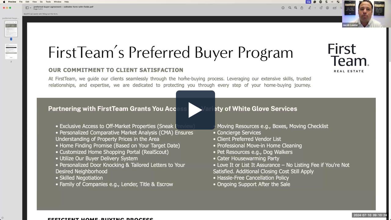 First Team's Exclusive Preferred Buyer Program & The BRBC w/Jacob ...