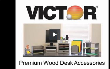 Buy Victor Monitor Riser with Shelf and Drawer (Classic Silver) - S1175 ...