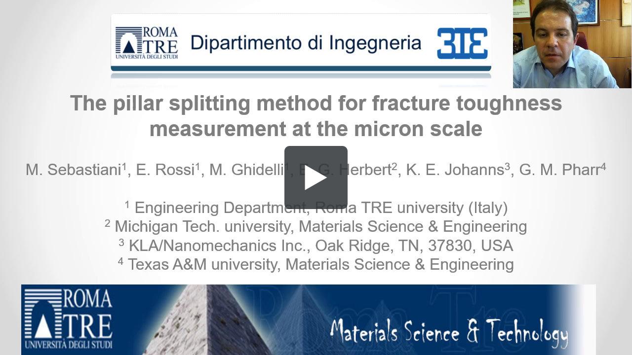 Dr. Marco Sebastiani: The pillar splitting method for fracture ...