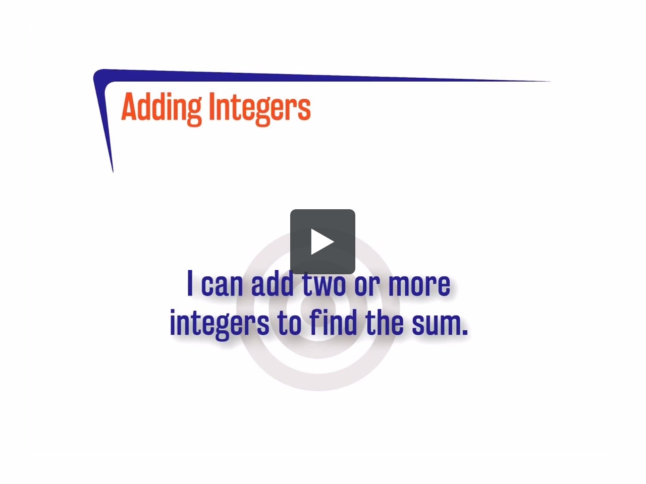 FL 2.1.1 Adding Integers | edgems