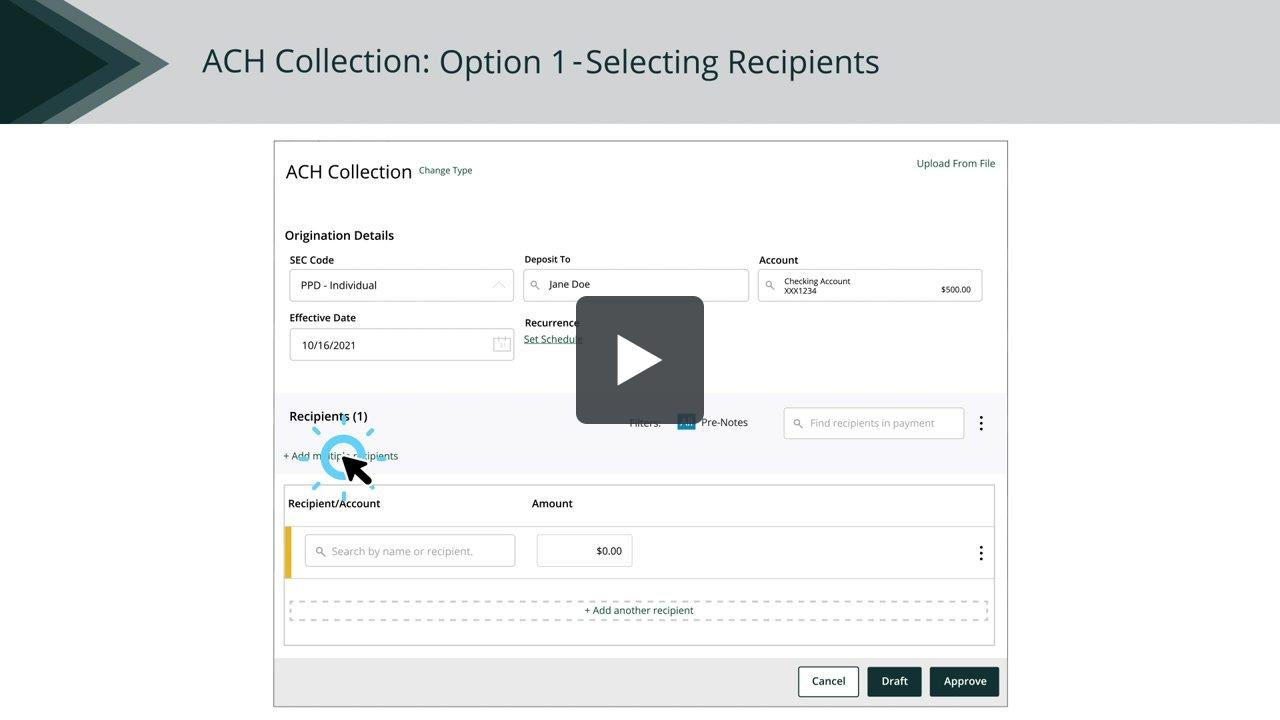 Creating an ACH Collection | Murphy & Company