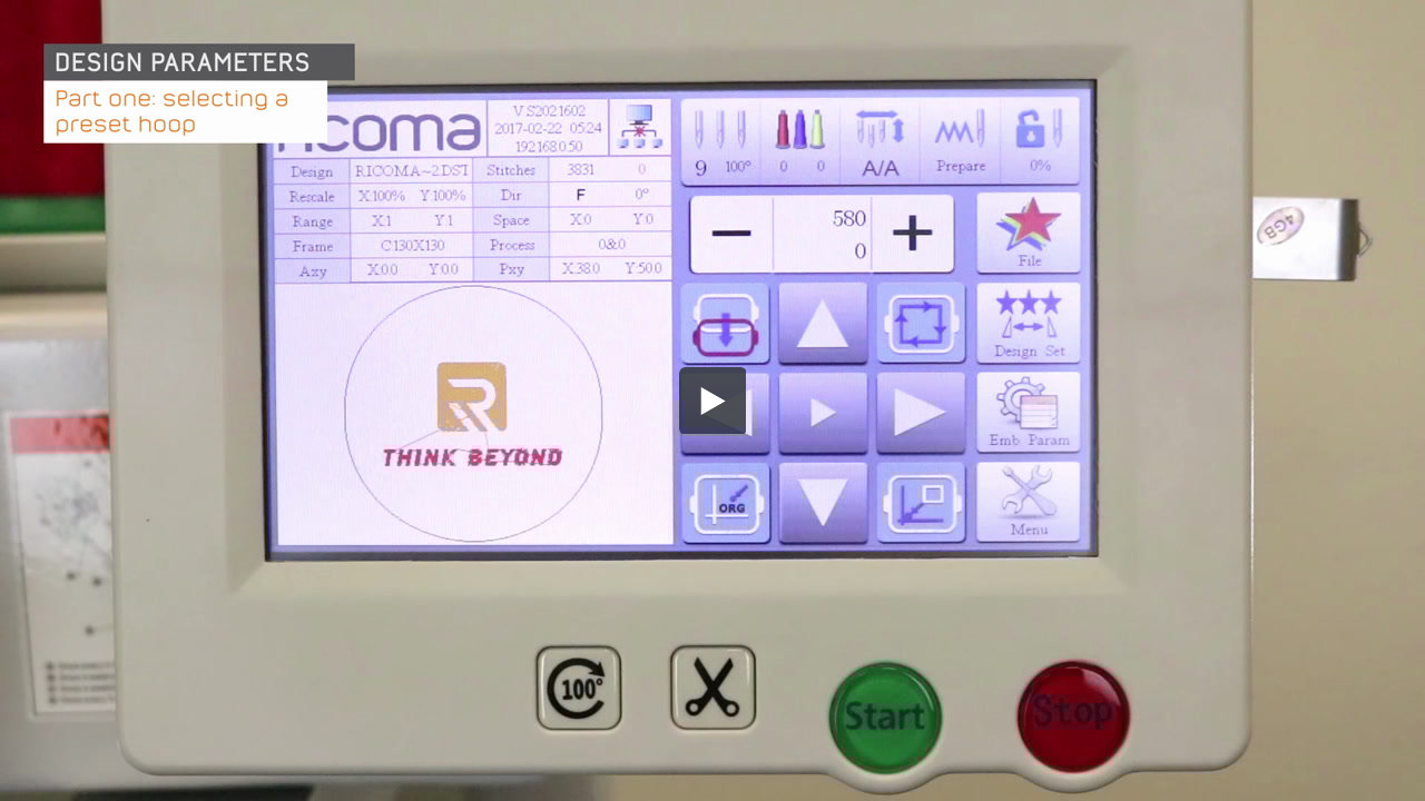 Design Parameters | Ricoma Video Library