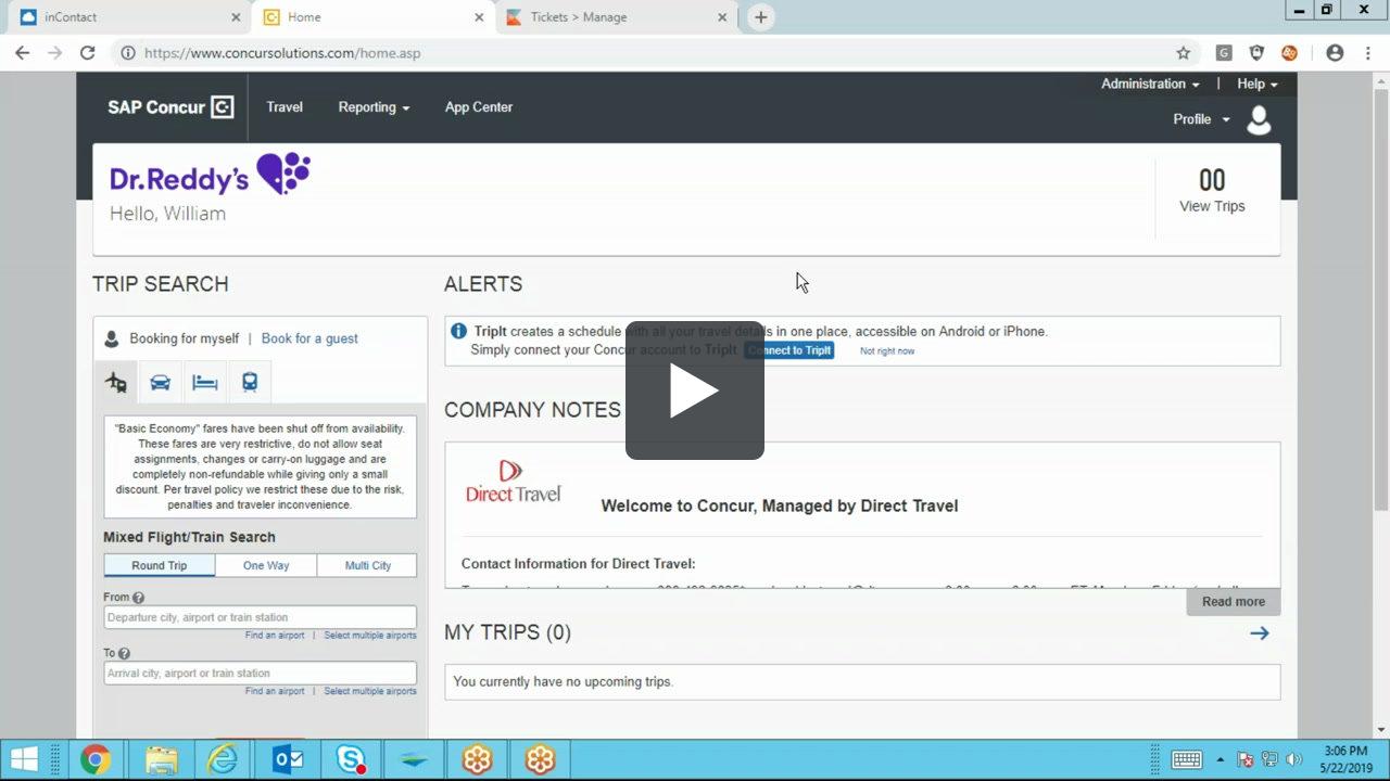 2019-05-22 15.06 Dr Reddy_s Concur User Training.mp4 | DIRECT TRAVEL