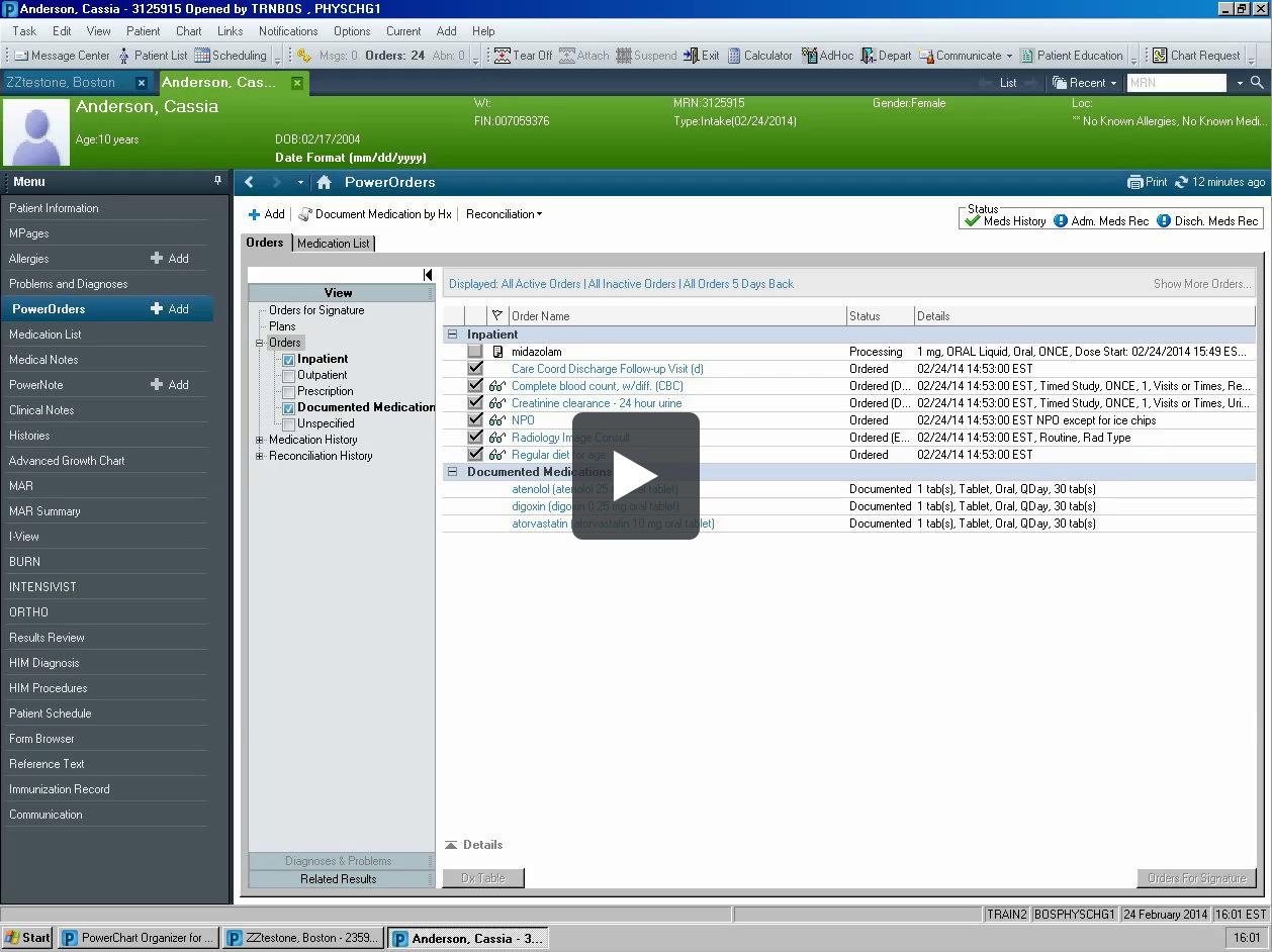 Med Rec Physician Training 022414.wmv | Shrinenet