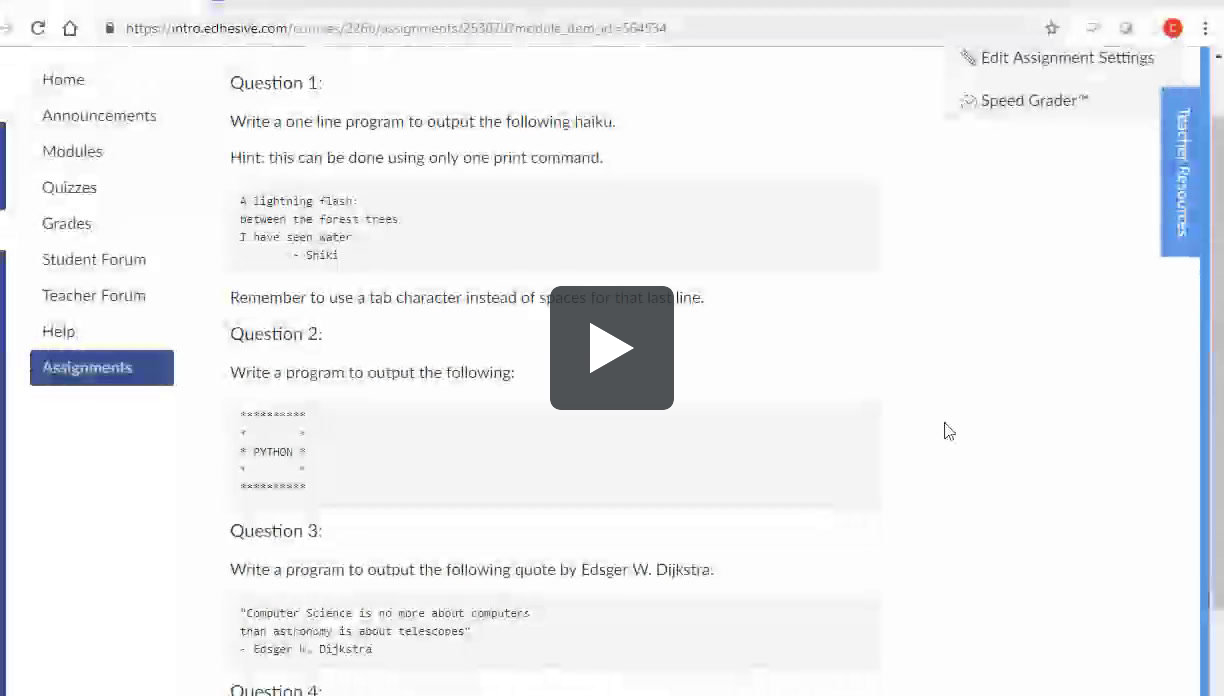 Computer Programming 16 Code Practice Question 1 Escape Characters Explanationmp4
