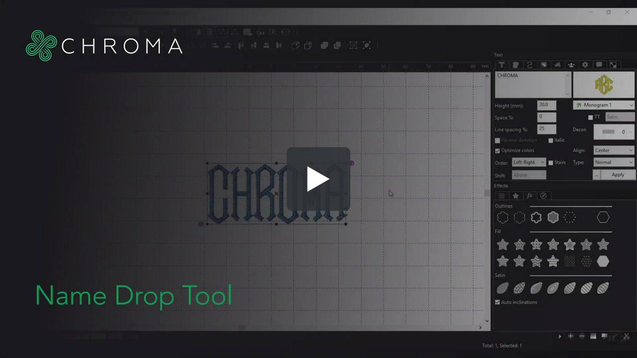 Chroma: Name Drop Tool | Ricoma