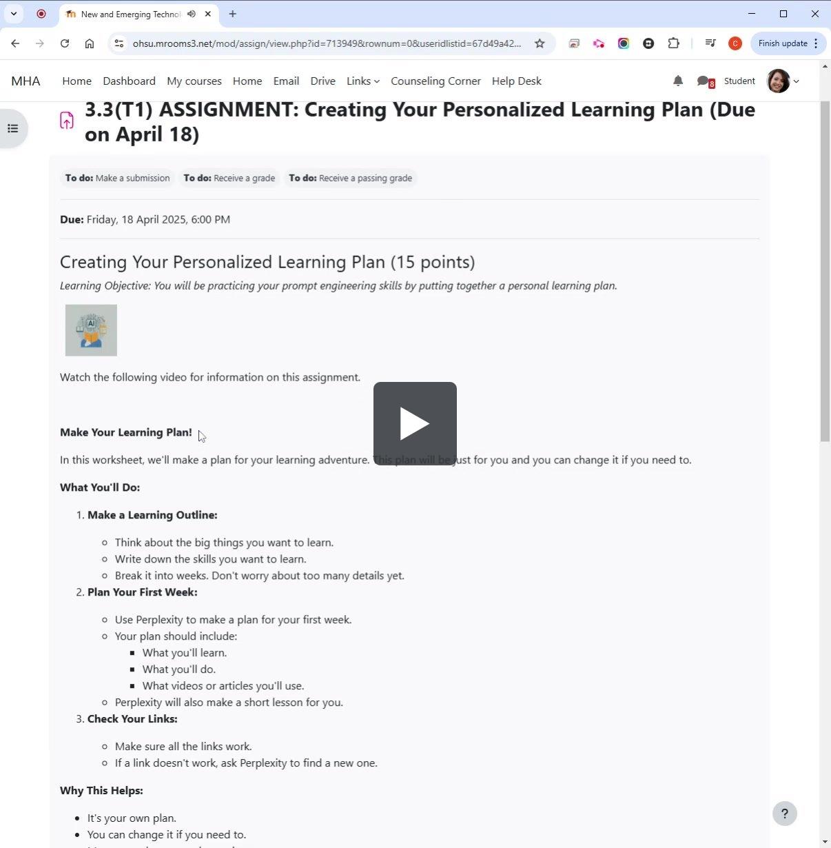 T1 Create Your Personalized Learning Plan with Perplexity Instructions ...