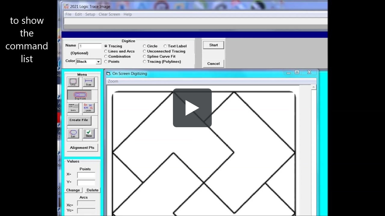 using 2021 Logic trace Image software to trace out a *.svg file for ...