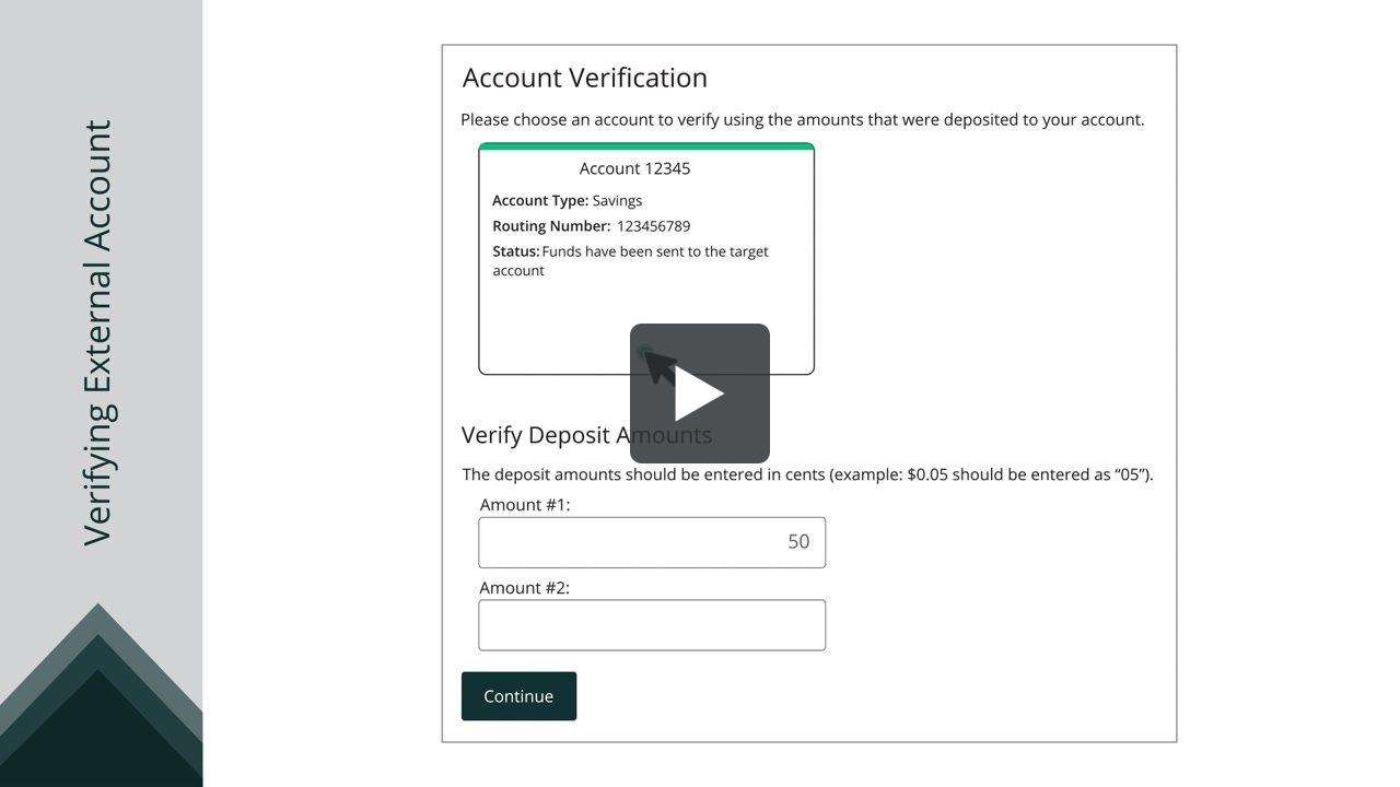 Add & Verify External Accounts
