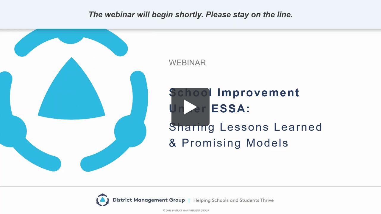 2019-11-12-School-Improvement-under-ESSA-Sharing-Lessons-Learned-and ...