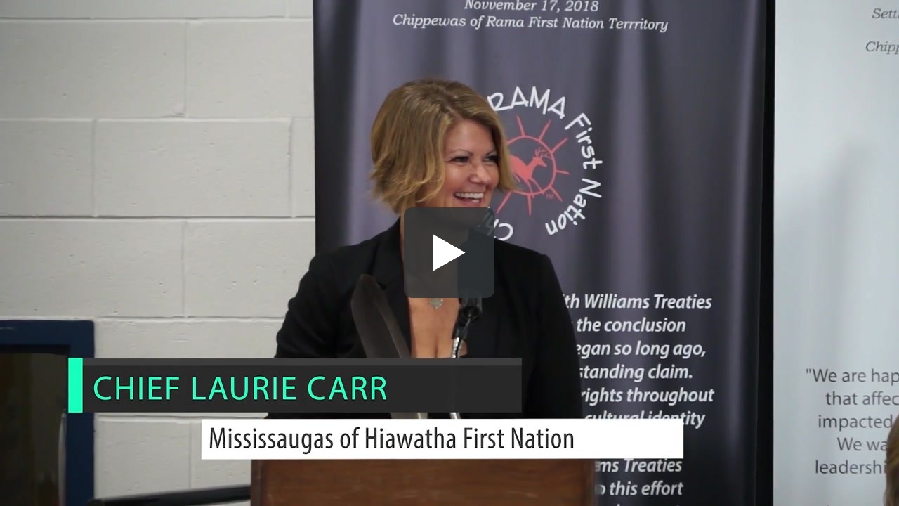 12 - Chief Laurie Carr, Mississaugas of Hiawatha First Nation | VIDEOS