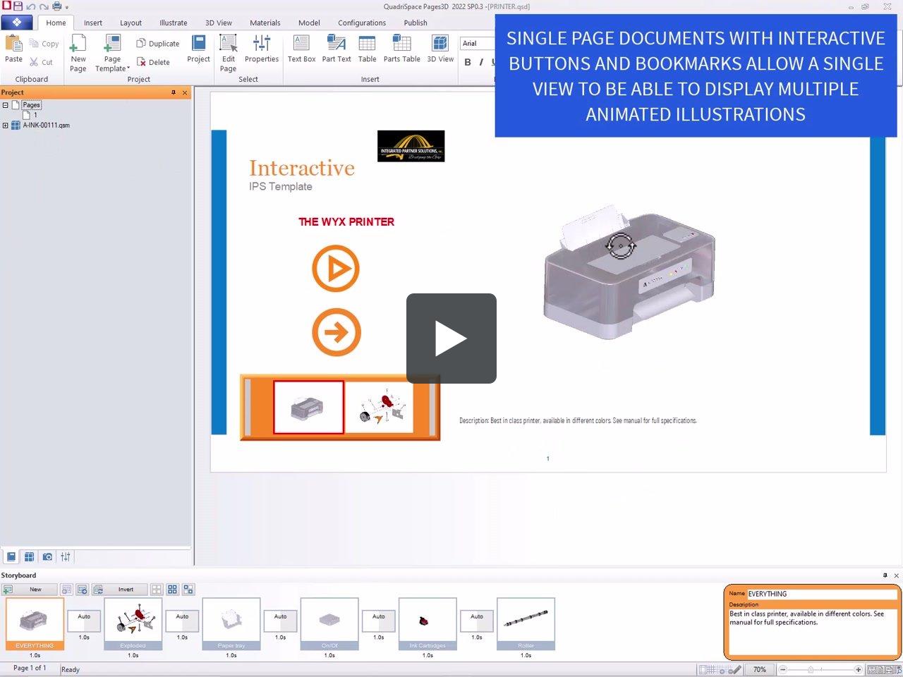 Pages3D allows you to create animated brochures and animated assembly ...