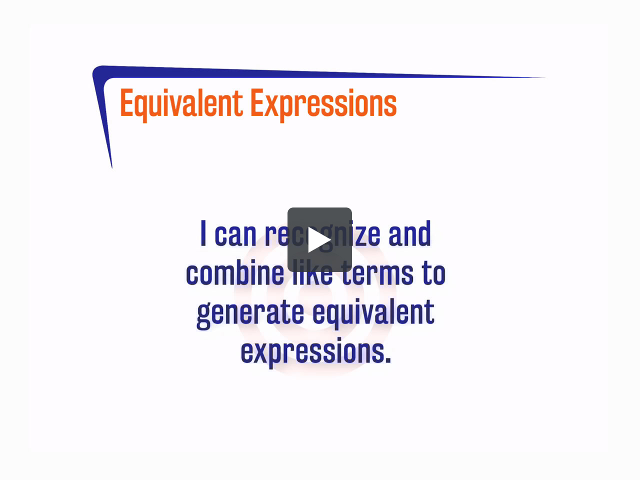Equivalent Expressions | edgems