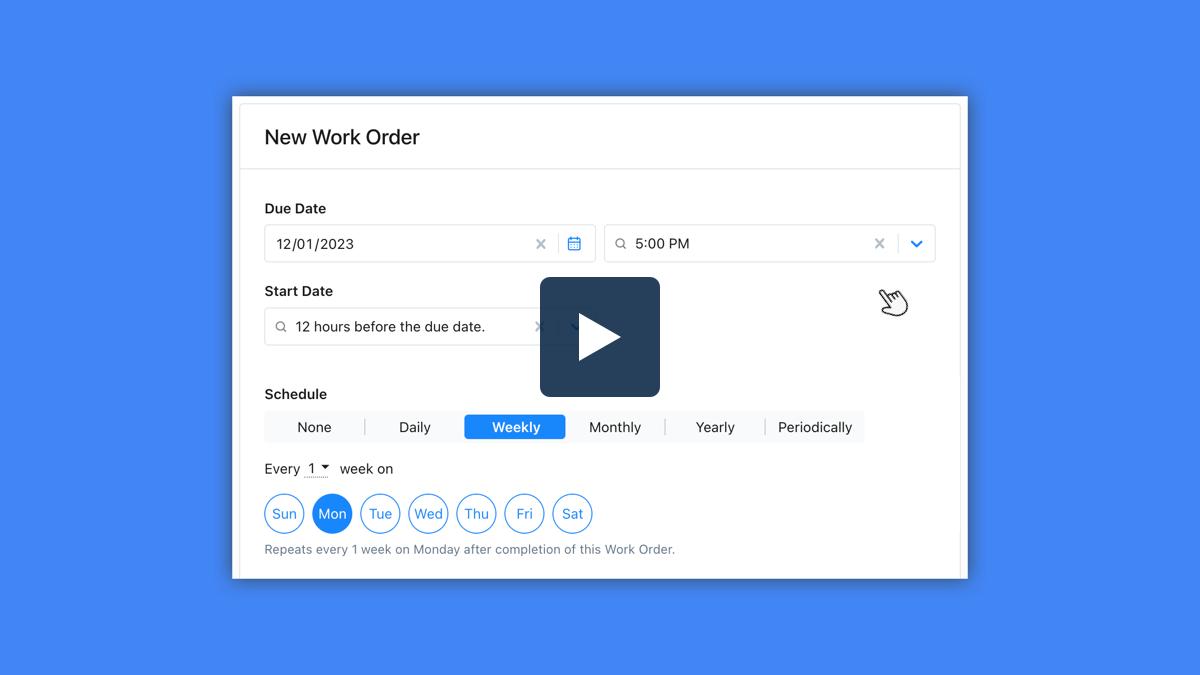 Scheduling Work Orders | Video Library