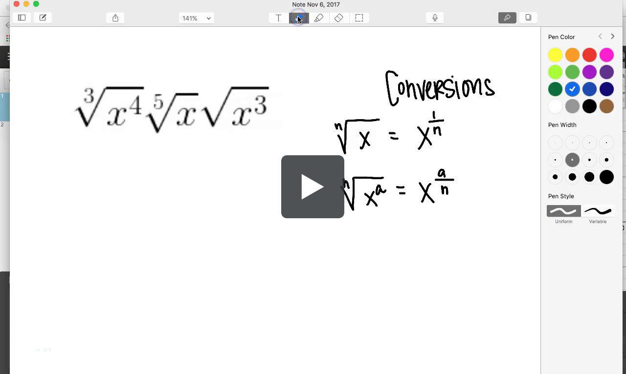 Converting Roots to Fractional Exponents.mp4 | Mountainheightsacademy