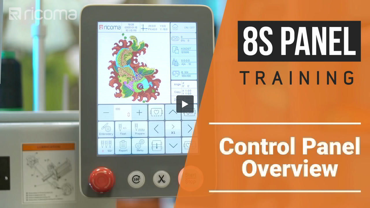 V1 Control Panel Overview - SWD Panel Training | Ricoma Video Library