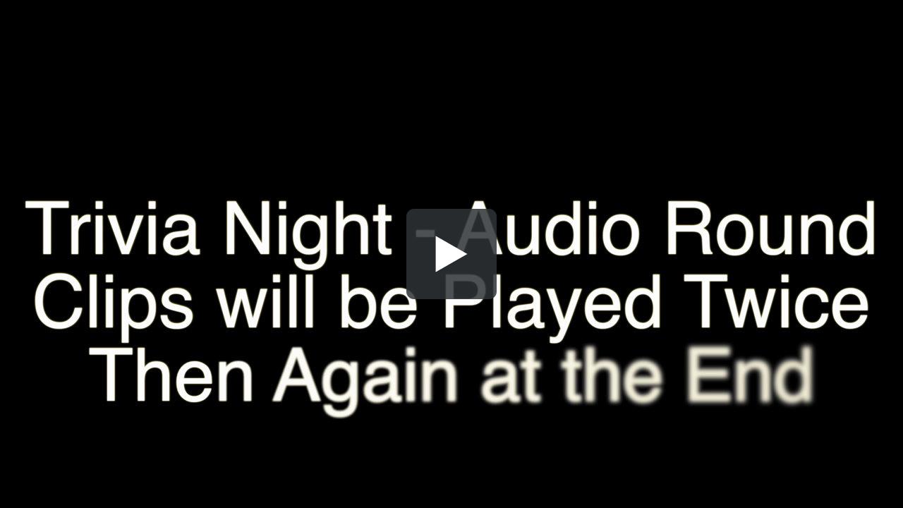 October 21st 2019 Quiz Audio Round | Quizrunners