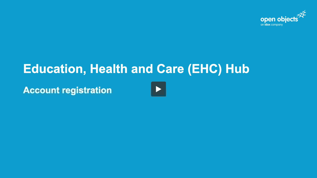EHC Hub - Account registration | Idox Software