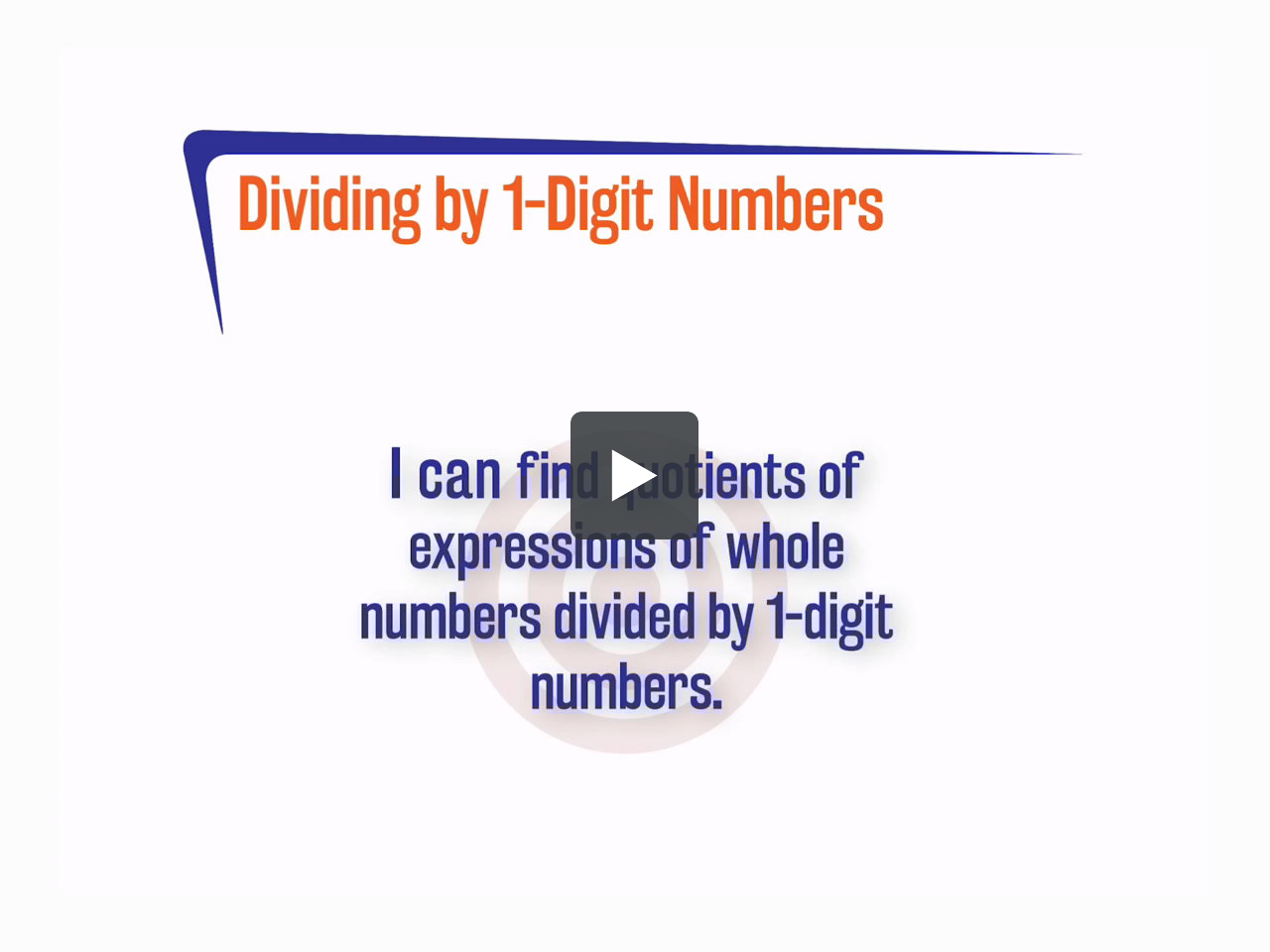 Dividing by 1 Digit Numbers | edgems