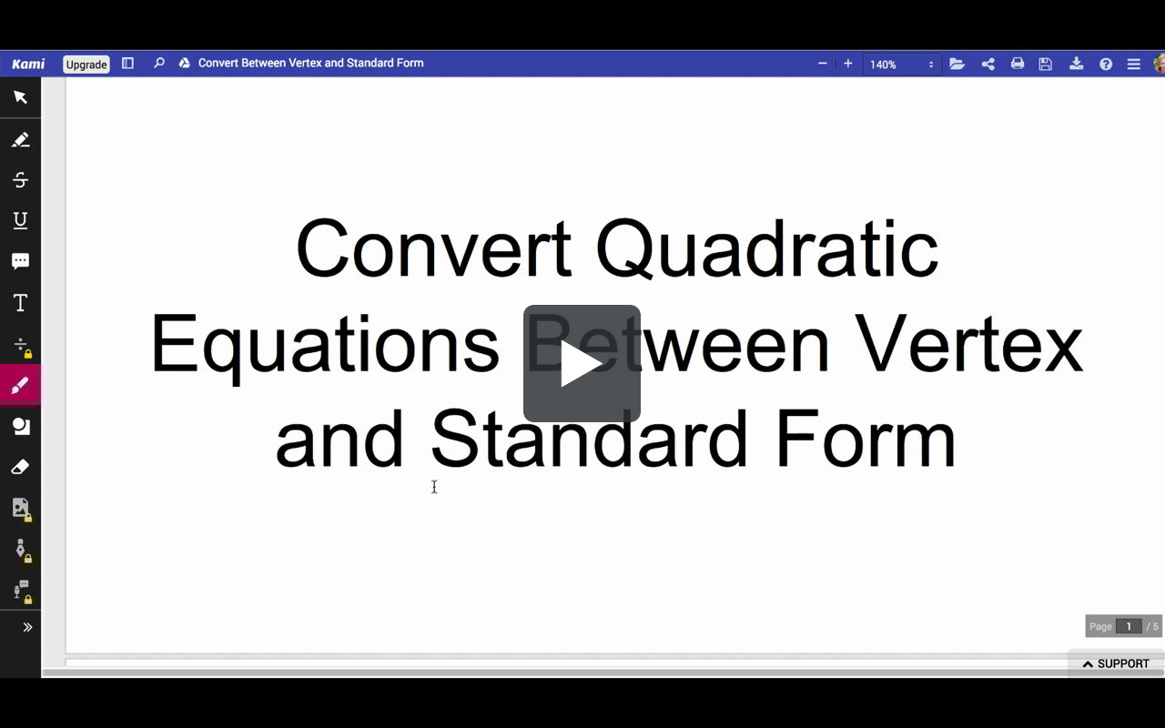 Convert Vertex to Standard.mp4 | Mountainheightsacademy