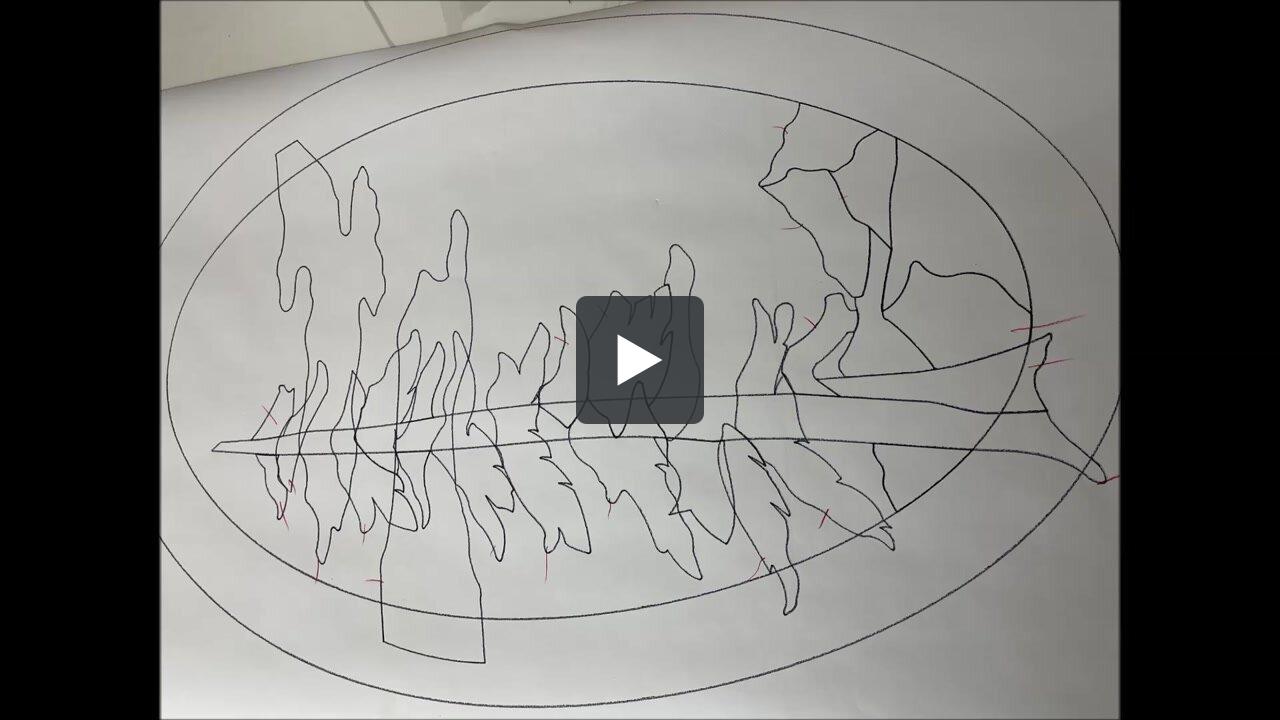 intarsia tree very detailed black walnut | The Logic Group Video Library