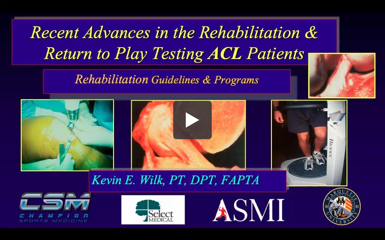 ACL RTP | American Sports Medicine Institute Video Content