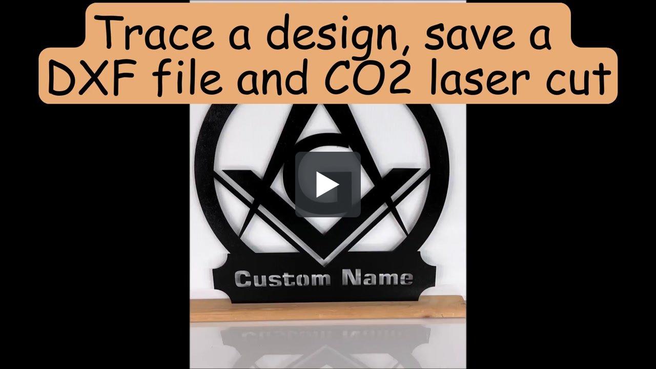 Trace a design, save a DXF file and CO2 laser cut | The Logic Group ...