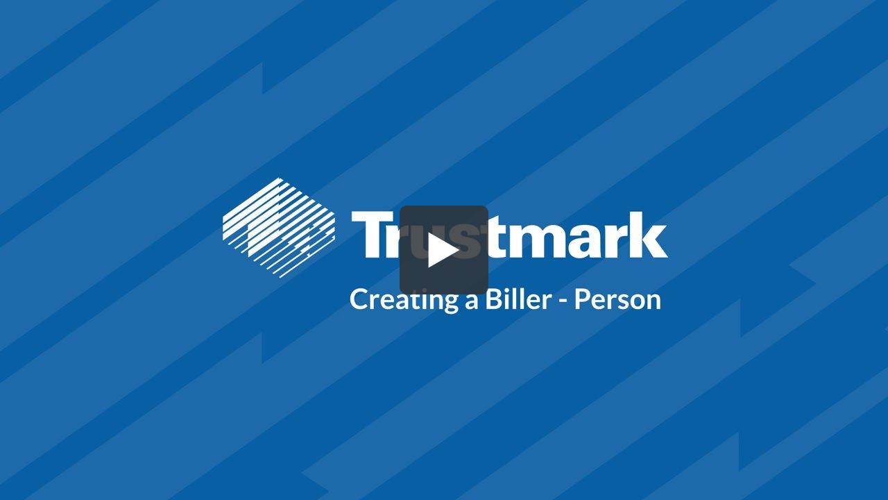 Creating a Biller - Person