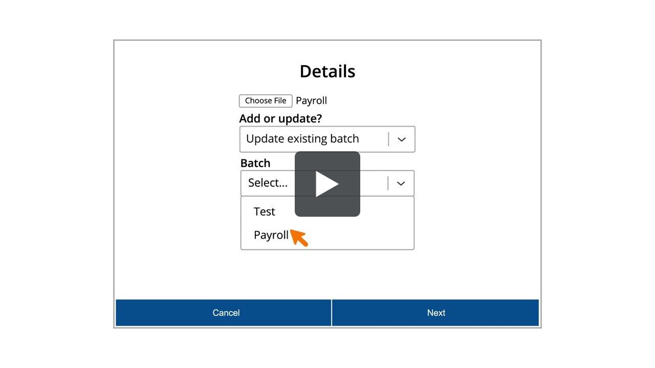 Batch Payee List: Import a Batch from File