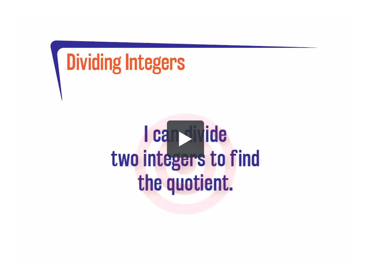 FLSP 1.6.4 Dividing Integers | edgems