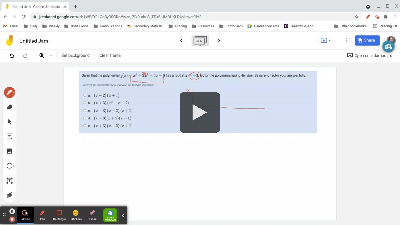 SMIII Q2 Test Review Unit 4 Lessons 3-6_ Factor Given a Root.webm ...