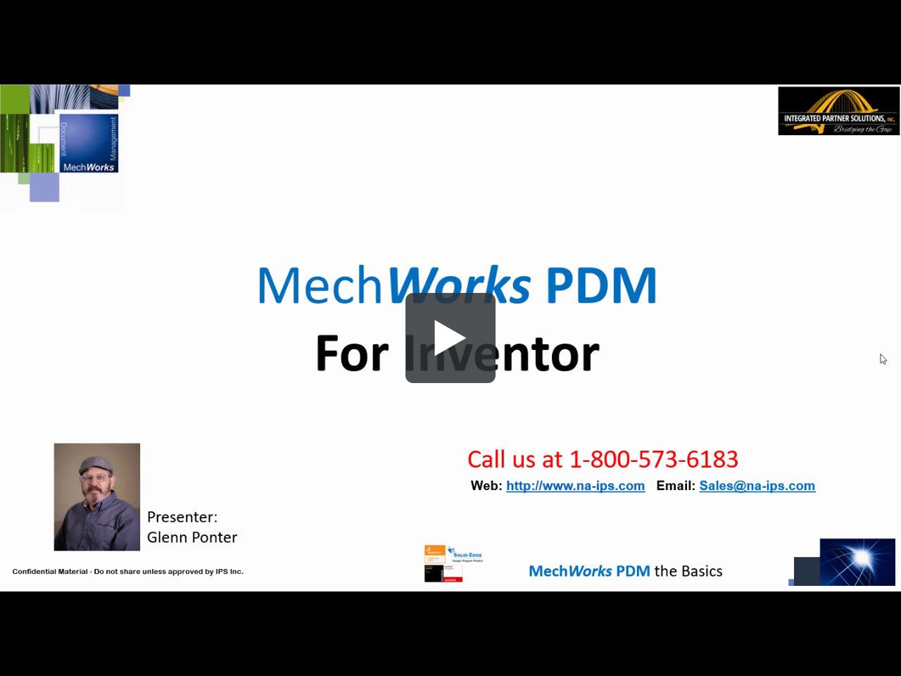 MechWorks PDM for Inventor Tutorial - Introduction Demo | Integrated ...