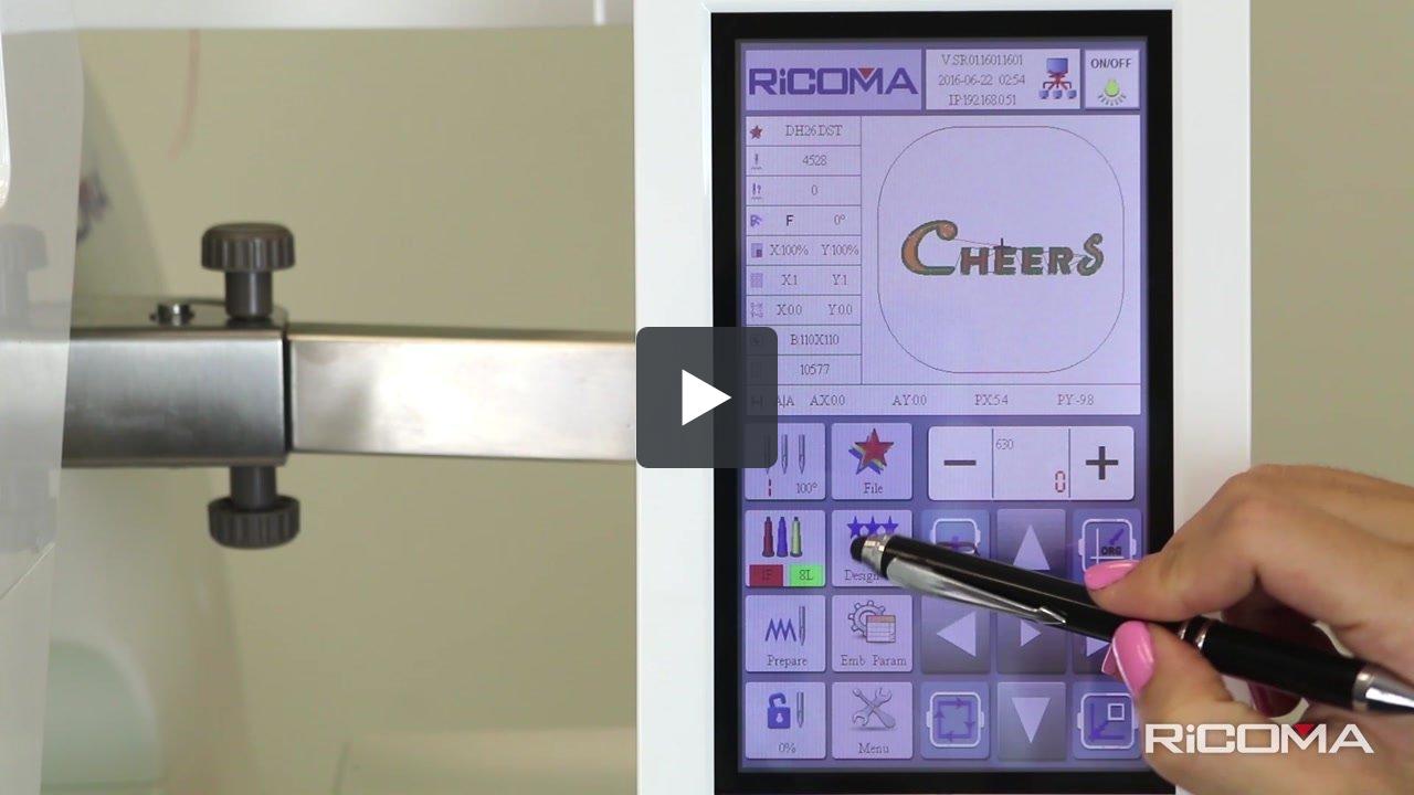 EM-1010 How-To: Embroidery Designs - Selecting a Preset Hoop | Ricoma