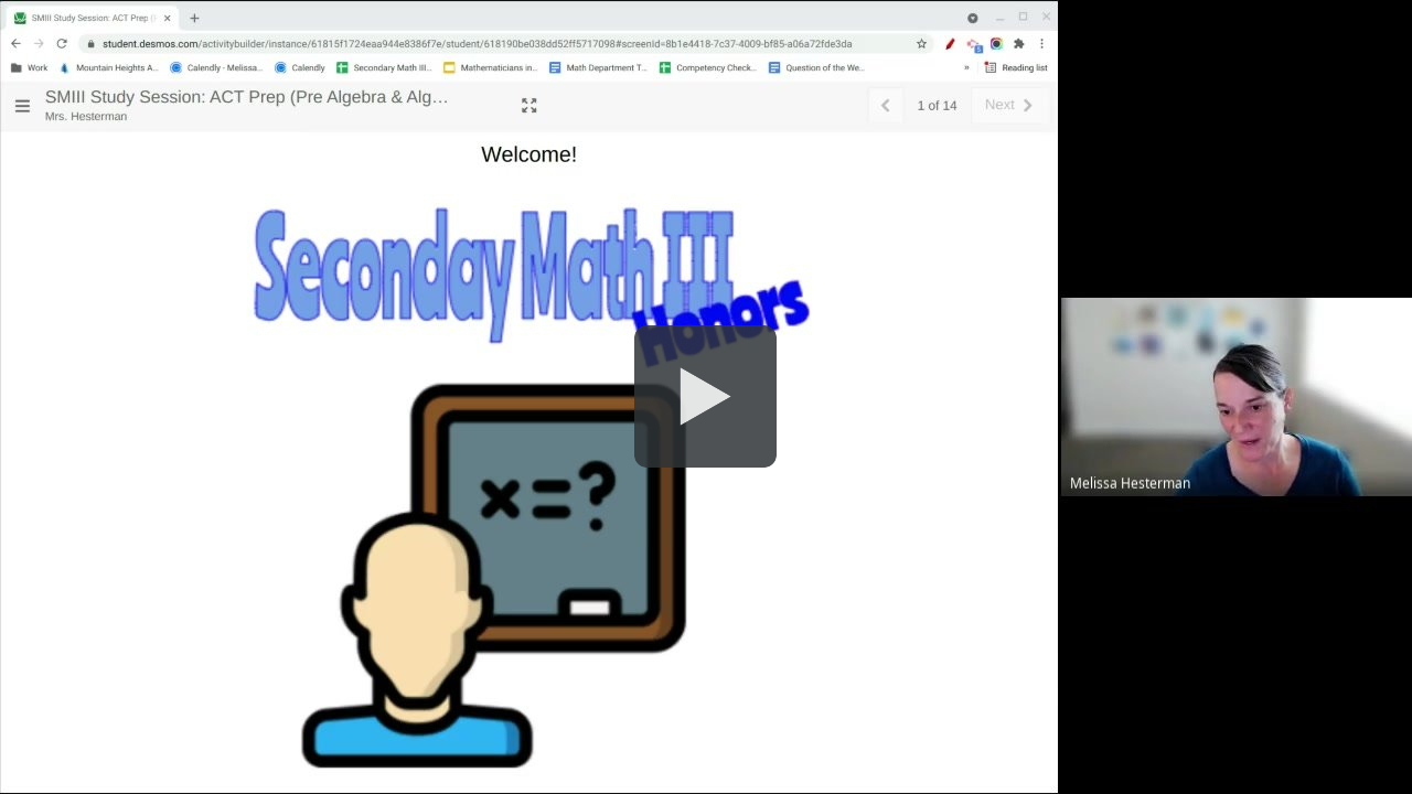 SMIII Honors Q2W2 Study Session 2021 | Mountainheightsacademy