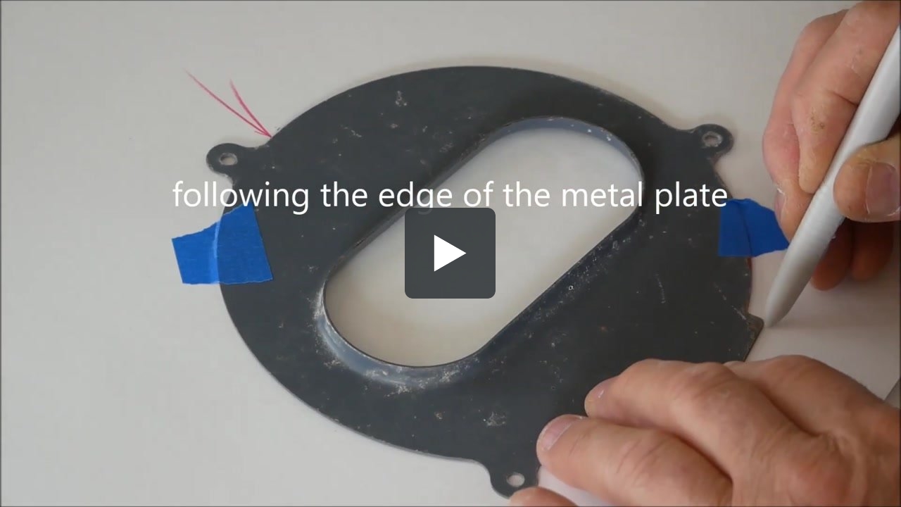 trace a metal part with bolt holes and check the fit | The Logic Group Video Library