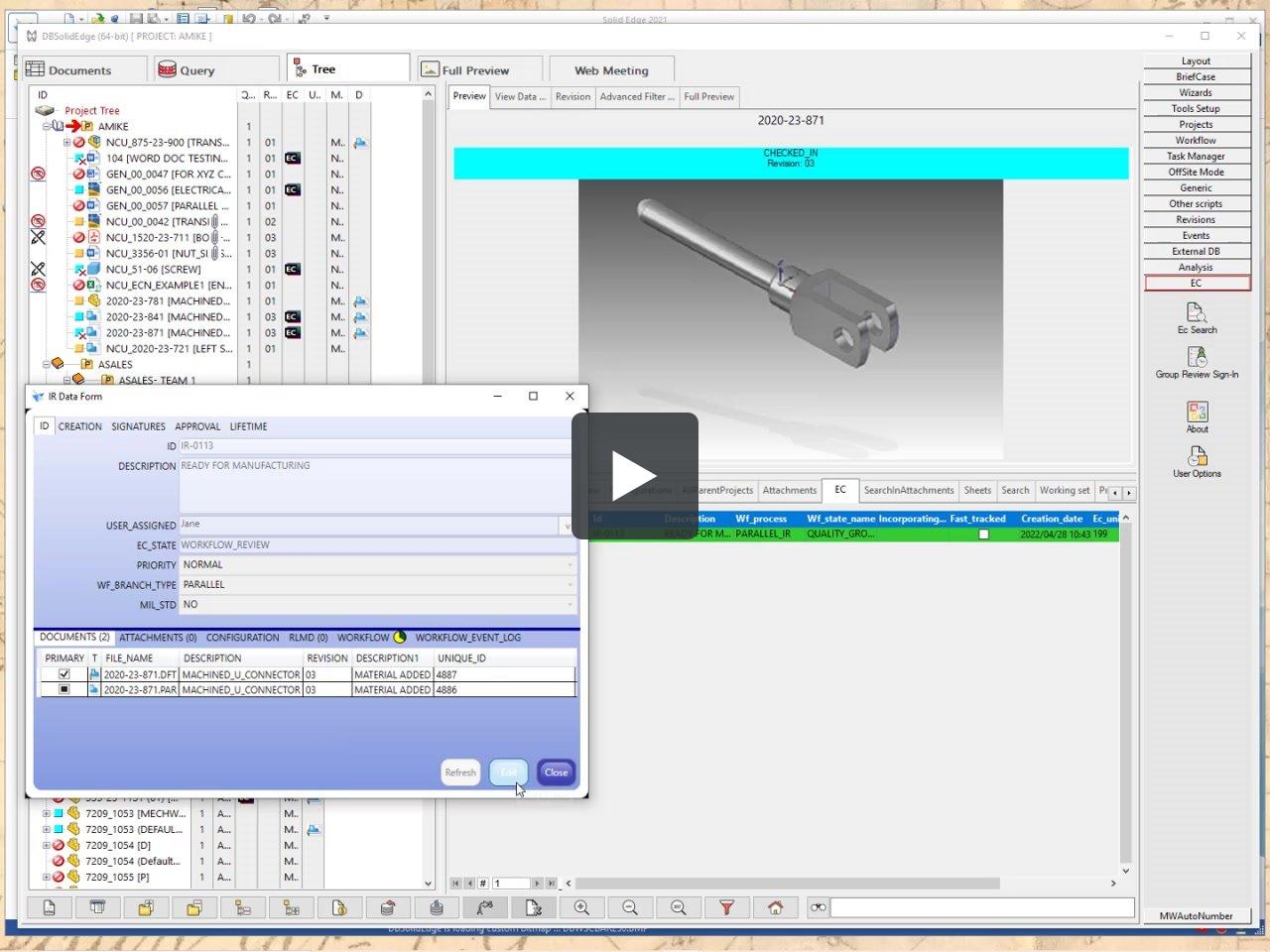 Introduction to working with PARALLEL Workflow STATES within MechWorks ...